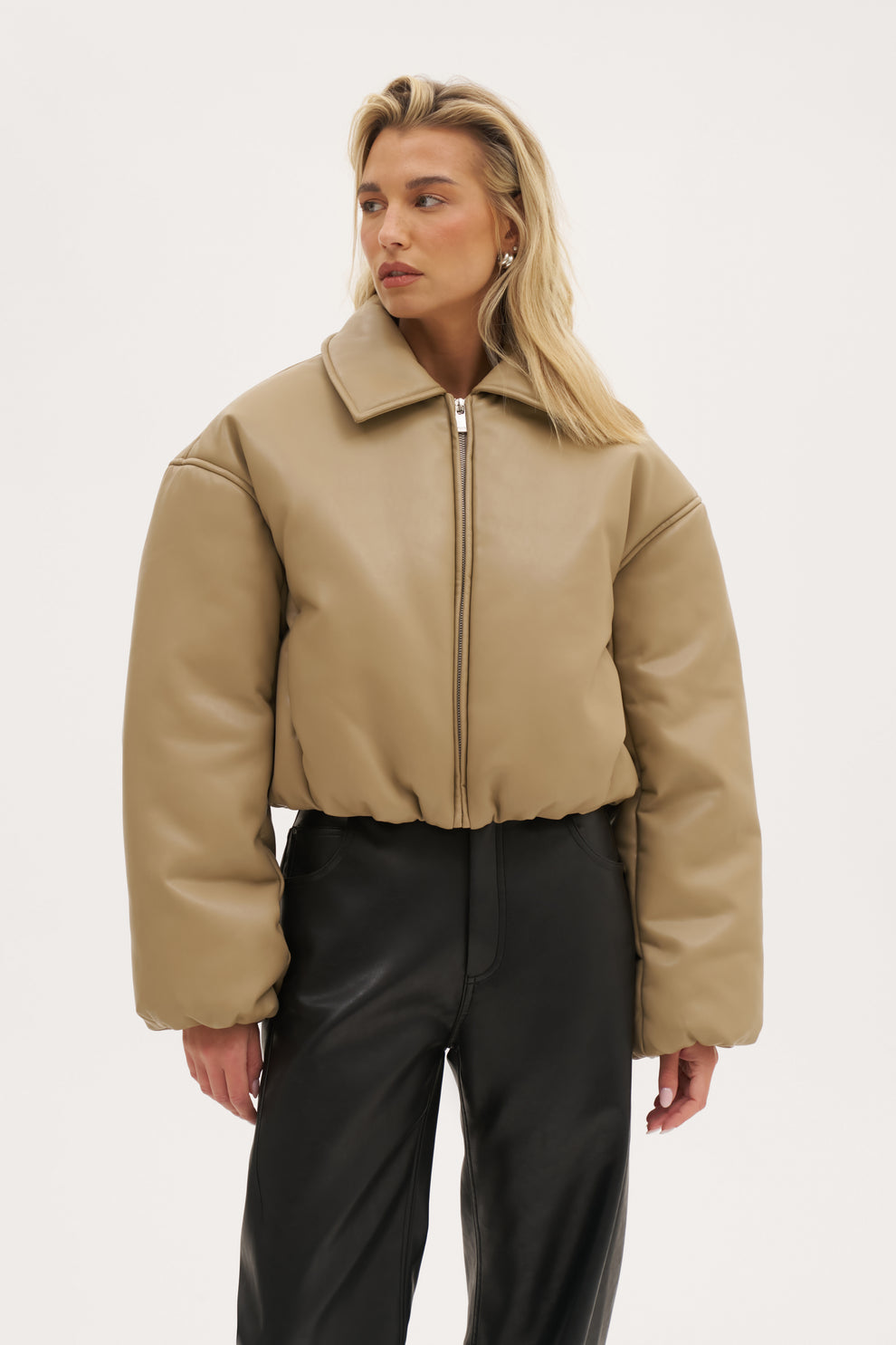 Aspen Puffer Jacket - Beige – Maebe