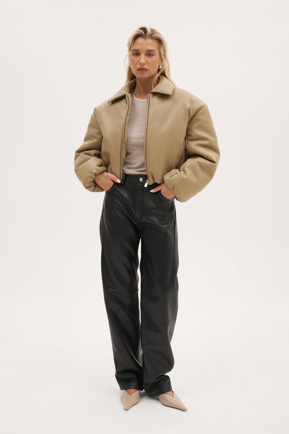 Aspen Puffer Jacket - Beige – Maebe
